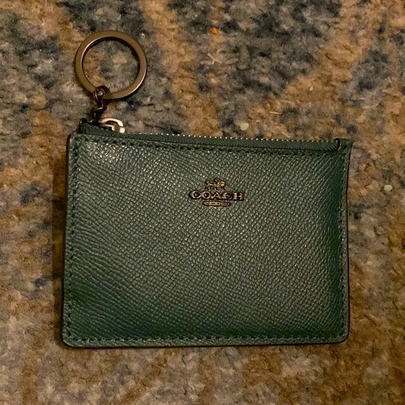 Bags | Coach Skinny Id Case Dark Green | Poshmark